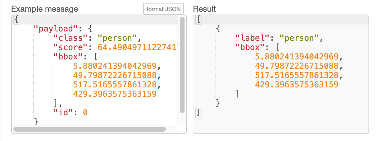 Selecting objects to display - Node-RED AI Photo Booth Workshop